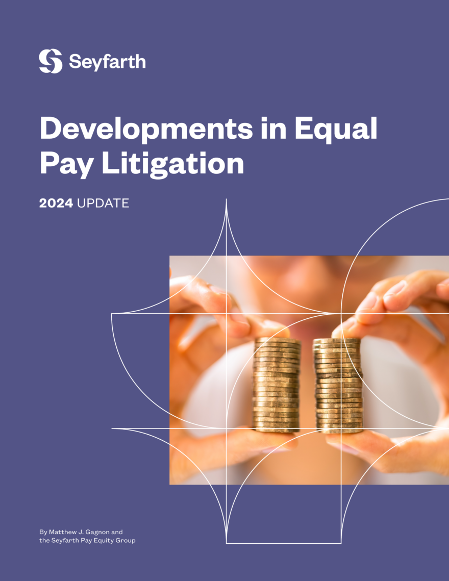 Now Available: 2024 Edition of Developments In Equal Pay Litigation ...